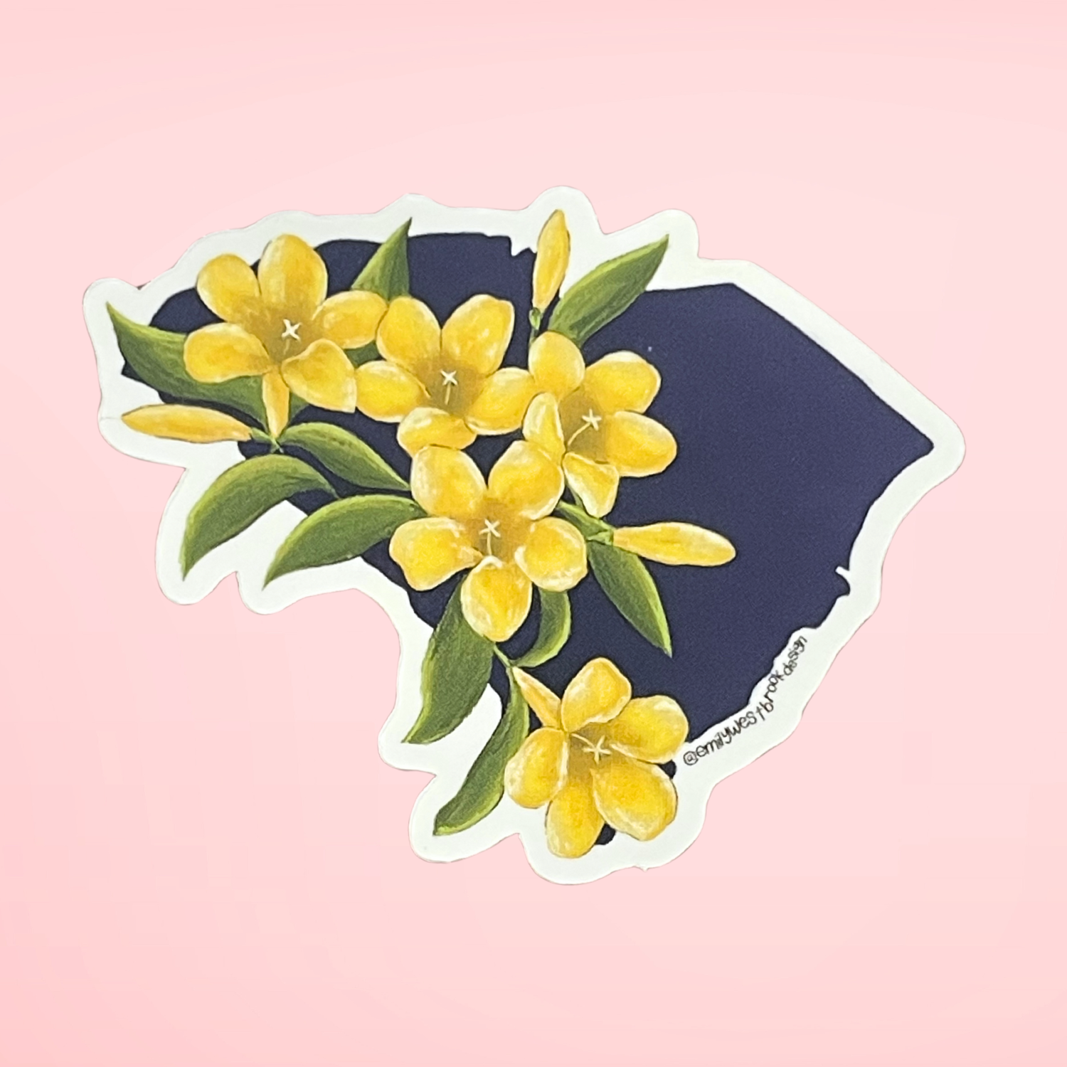 South Carolina State Flower Sticker | Emily Westbrook Design