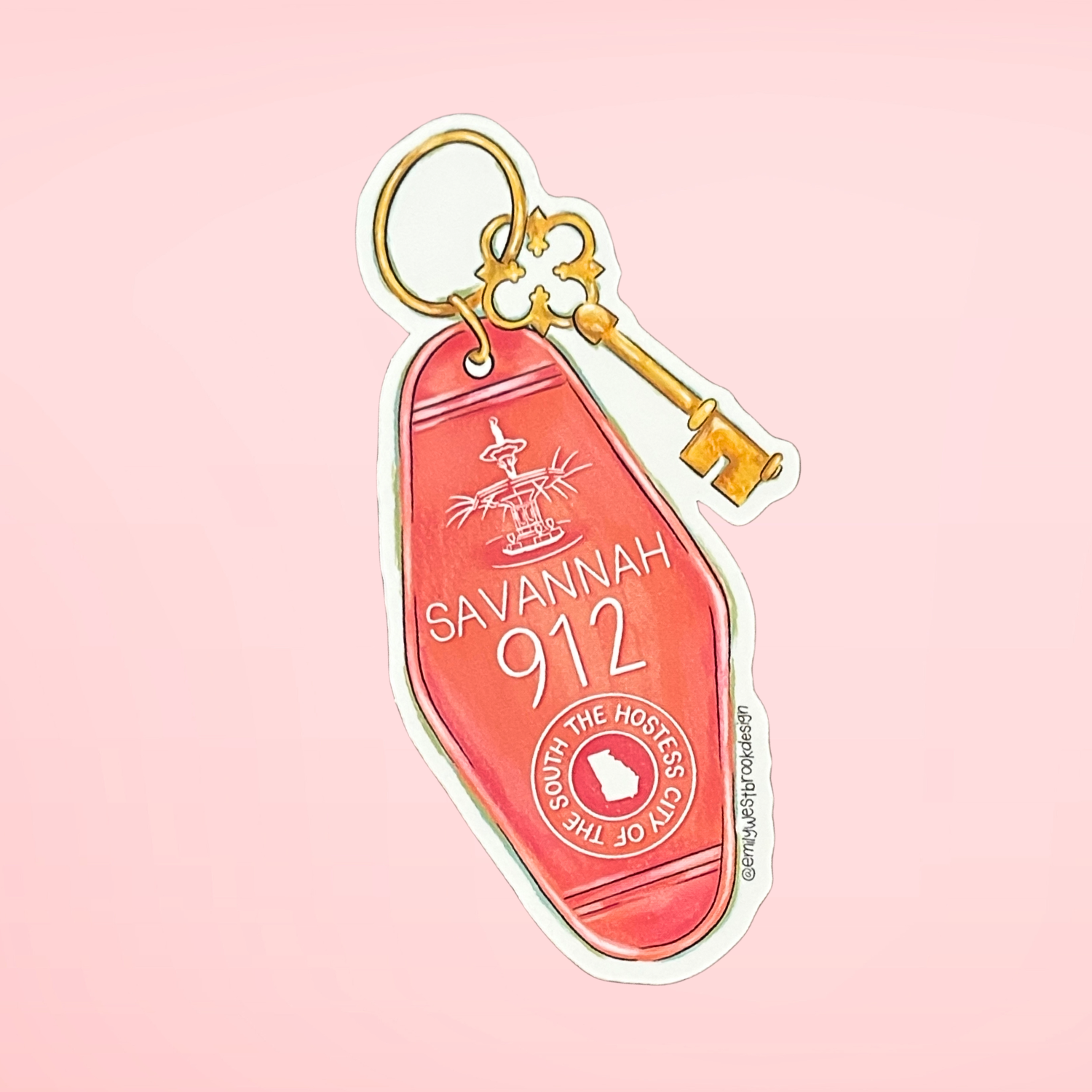 Savannah, GA Key Sticker | Emily Westbrook Design