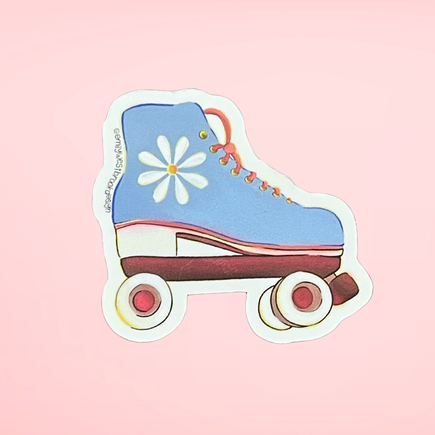 Daisy Roller Skate Sticker | Emily Westbrook Design